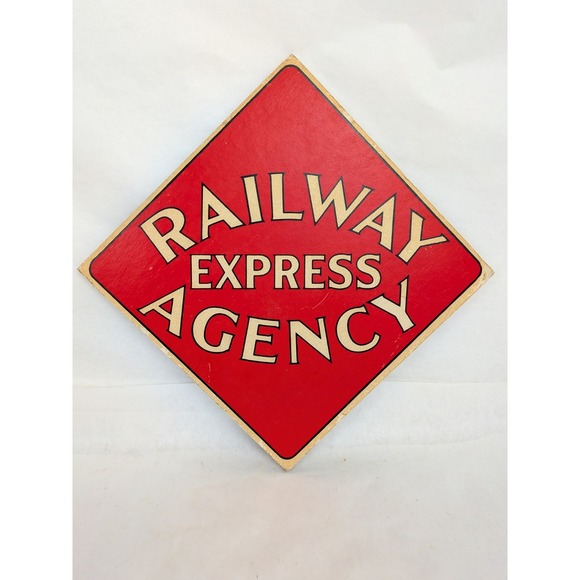 Wall Decor | Vintage Railroad Advertising Sign Railway Express Agency ...